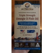 Nutrigold Triple Strength, Omega 3 Fish Oil, Dietary Supplement ...