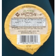 Member's Mark Hummus Singles, Classic: Calories, Nutrition Analysis ...