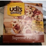 Udi's Supreme Pizza, Crispy Thin Crust: Calories, Nutrition Analysis ...