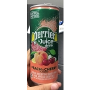 Perrier Juice Drink, Peach & Cherry Flavored: Calories, Nutrition ...