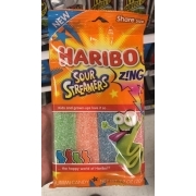 Haribo Sour Streamers Gummi Candy: Calories, Nutrition Analysis & More ...