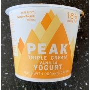 Peak Yogurt, Triple Cream Vanilla: Calories, Nutrition Analysis & More ...