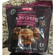 H-E-B Fully Cooked Angus Beef Burgers Sliders: Calories, Nutrition ...