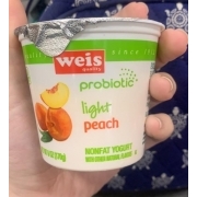 Weis Yogurt, Light, Peach: Calories, Nutrition Analysis & More | Fooducate