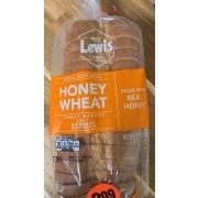 Lewis Bread, Honey Wheat, Made With Real Honey: Calories, Nutrition ...