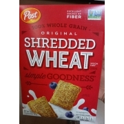 Post Cereal, Shredded Wheat, 100% Whole Grain, Shredded, Original ...