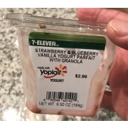 7-Eleven Yogurt, Strawberry & Blueberry Vanilla Yogurt Parfait With ...