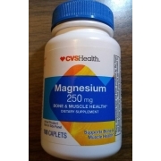 CVS Health Magnesium 250, Dietary Supplement: Calories, Nutrition ...