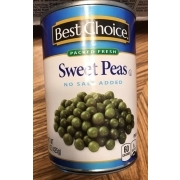 Best Choice Sweet Peas: Calories, Nutrition Analysis & More | Fooducate