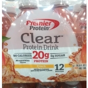 Premier Protein Clear Protein Drink, Peach: Calories, Nutrition ...