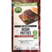 Open Nature Bison Patties: Calories, Nutrition Analysis & More | Fooducate