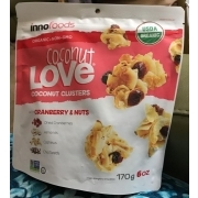 Inno Foods Coconut Love Coconut Clusters, Cranberry & Nuts: Calories ...