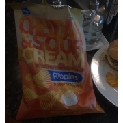 Kroger Potato Chips, Ripples, Cheddar & Soup Cream: Calories, Nutrition ...