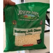 Joseph Farms Cheese, Monterey Jack, Shredded, California Natural ...
