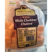 Amish Classics Cheddar Cheese, Mild: Calories, Nutrition Analysis ...