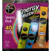 4 C Energy Rush, Drink Mix, Variety Pack: Calories, Nutrition Analysis ...