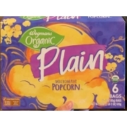 Wegmans Popcorn, Plain, Organic: Calories, Nutrition Analysis & More ...