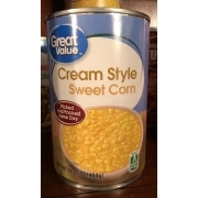 Great Value Sweet Corn, Cream Style: Calories, Nutrition Analysis ...