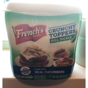 French's Dill Pickle, Crunchy Toppers, Real Cucumbers: Calories ...