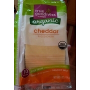 True Goodness By Meijer Cheddar Sliced Cheese: Calories, Nutrition ...