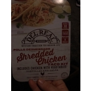 Del Real Foods Shredded Chicken Taco Kit: Calories, Nutrition Analysis ...