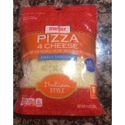 Meijer Pizza 4 Cheese, Finely Shredded: Calories, Nutrition Analysis ...