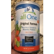 All One Original Formula, Multiple Vitamin & Mineral Powder, Dietary ...