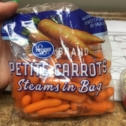 Kroger, Fresh Selections Carrots, Petite, Steams in Bag: Calories ...