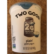 Two Good Greek Yogurt, Plain: Calories, Nutrition Analysis & More ...