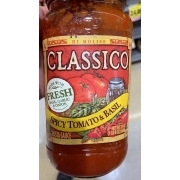 Classico Spicy Tomato & Basil Pasta Sauce: Calories, Nutrition Analysis ...