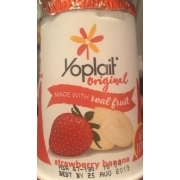 Yoplait Yogurt, Original, Strawberry Banana: Calories, Nutrition ...