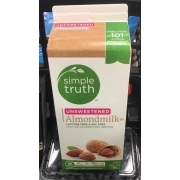 Simple Truth Almond Milk, Unsweetened: Calories, Nutrition Analysis ...