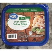 Great Value Turkey Breast, Oven Roasted, Thin Sliced: Calories ...