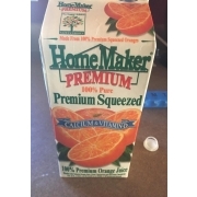 HomeMaker 100% Florida Orange Juice: Calories, Nutrition Analysis ...