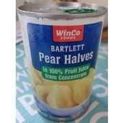 Winco Foods Pear Halves in 100% Pear Juice From Concentrate: Calories ...
