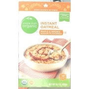Simple Truth Organic Instant Oatmeal, Maple & Brown Sugar Flavored ...