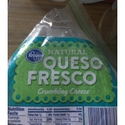 Kroger All Natural Queso Fresco Fresh Crumbling Cheese: Calories ...