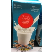 Simply Balanced Unsweetened Almondmilk, Original: Calories, Nutrition ...