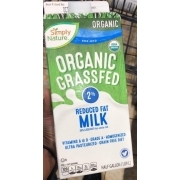 Simply Nature Milk, Reduced Fat 2%, Organic Grassfed: Calories ...