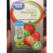 Great Value Vitamin Enhanced Kiwi Strawberry Drink Mix: Calories ...