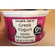 Trader Joe's Greek Yogurt, Nonfat, Black Raspberry: Calories, Nutrition ...
