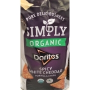 Doritos Simply Organic Tortilla Chips, Spicy White Cheddar: Calories ...