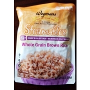 Wegmans Whole Grain Brown Rice, Steamables: Calories, Nutrition ...