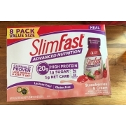 Slim Fast High Protein, Strawberries & Cream: Calories, Nutrition ...