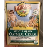 Earth's Best Oatmeal Cereal, Whole Grain: Calories, Nutrition Analysis ...