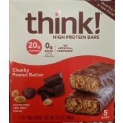 think! High Protein Bar, Chunky Peanut Butter: Calories, Nutrition ...