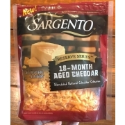 Sargento Shredded Natural Cheddar Cheese: Calories, Nutrition Analysis ...