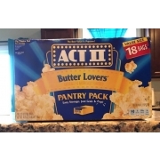 Act II Pantry Pack, Popcorn: Calories, Nutrition Analysis & More ...