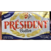 President Butter, Salted: Calories, Nutrition Analysis & More | Fooducate