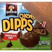 Quaker Chewy Dipps Granola Bars, Chocolate Covered, Chocolate Chip ...